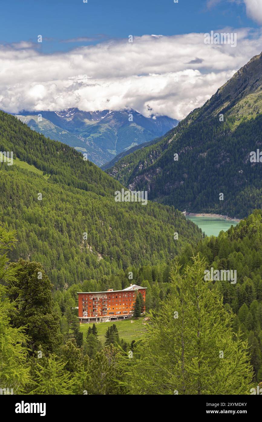 Ruins of the Hotel Paradiso in Val Martello, South Tyrol Stock Photo ...