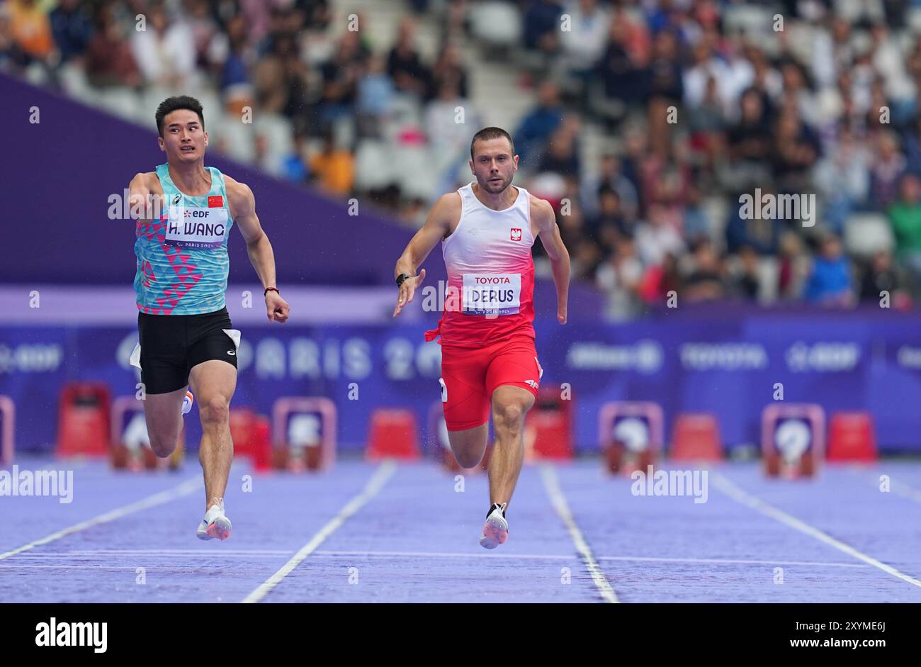 August 30 2024: Michal Derus of Poland in action in Men's 100m - T47 ...