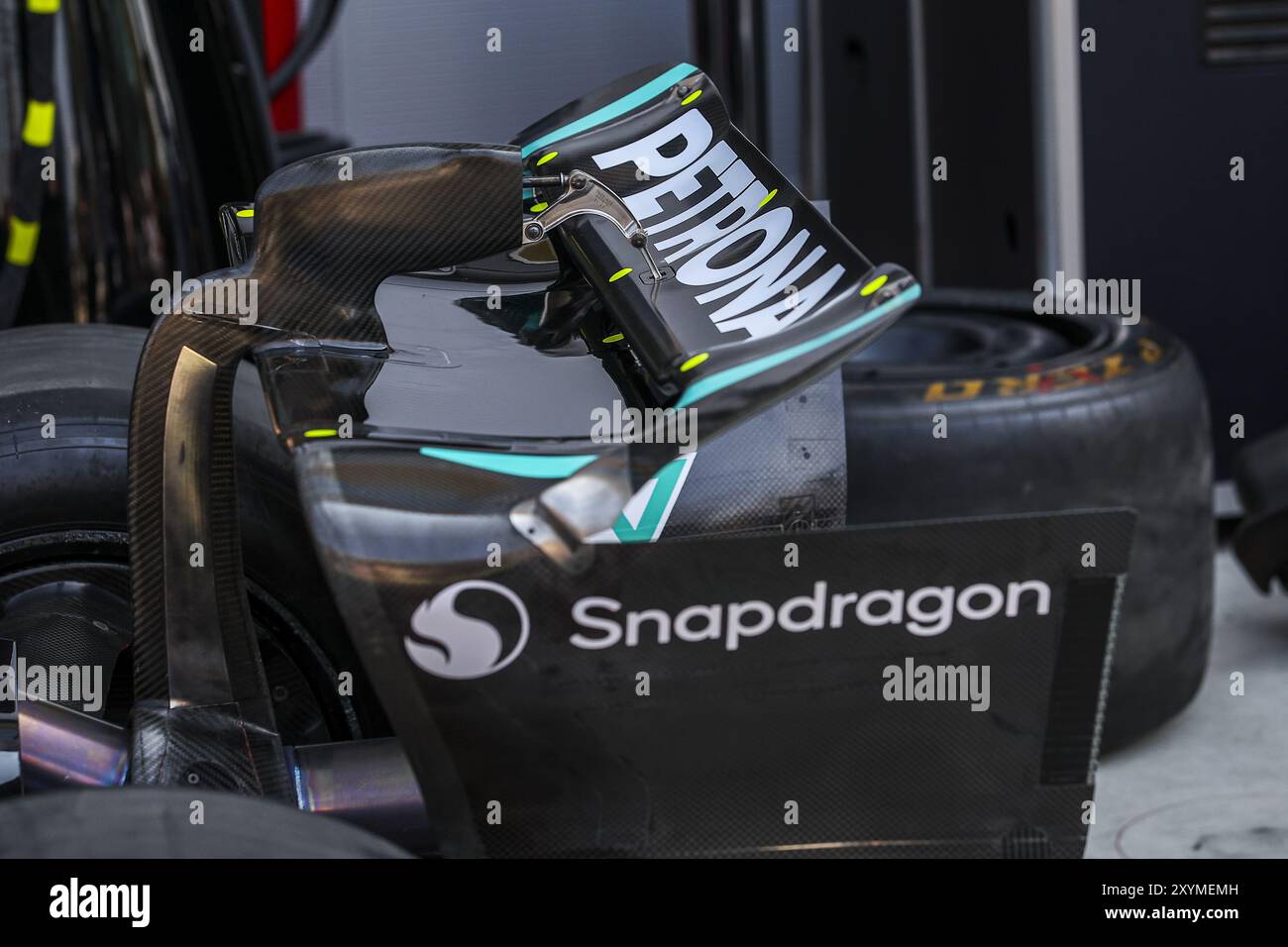 Mercedes AMG F1 Team W15, mechanical detail, rear wing during the ...