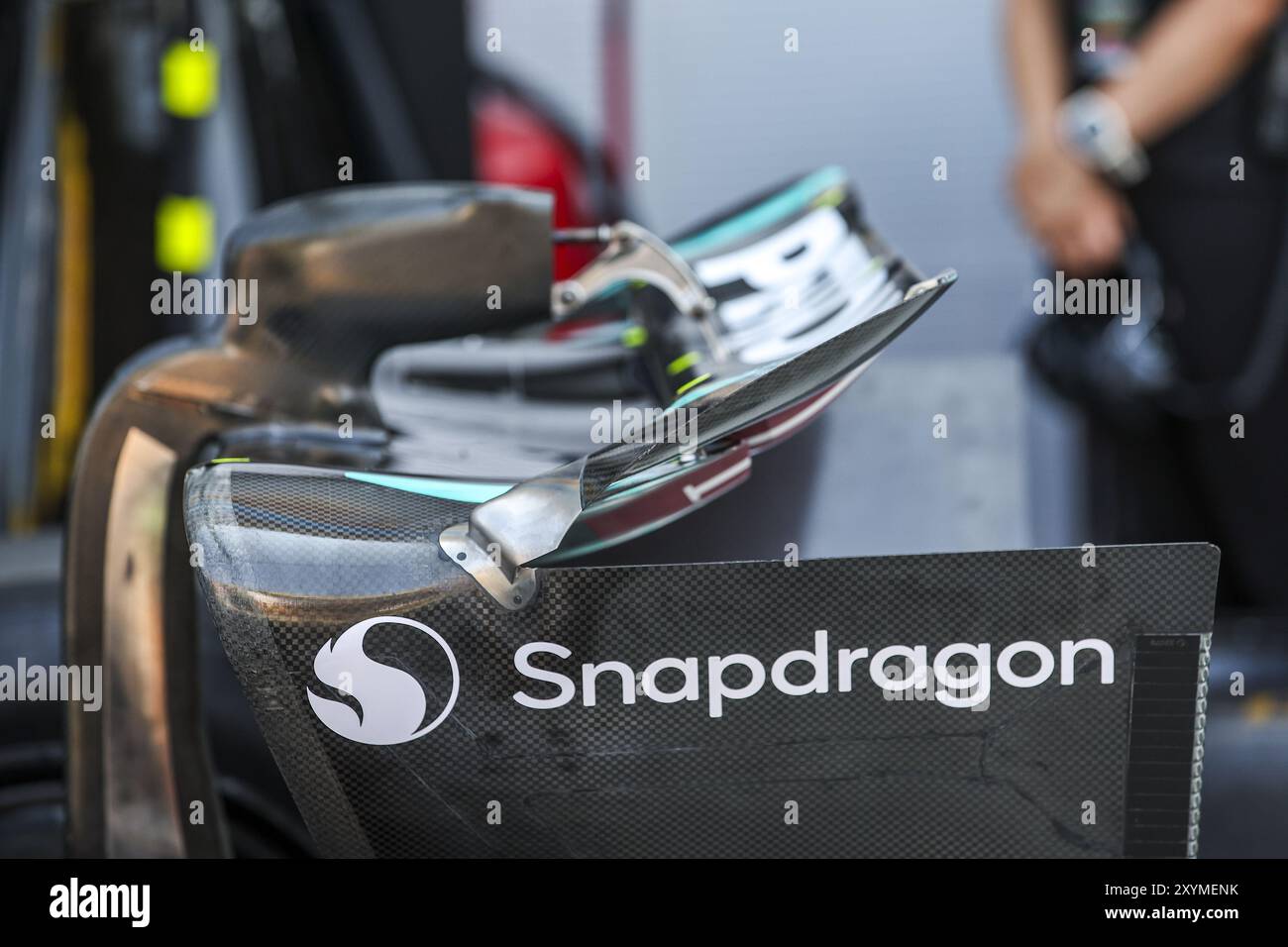 Mercedes AMG F1 Team W15, mechanical detail, rear wing during the ...