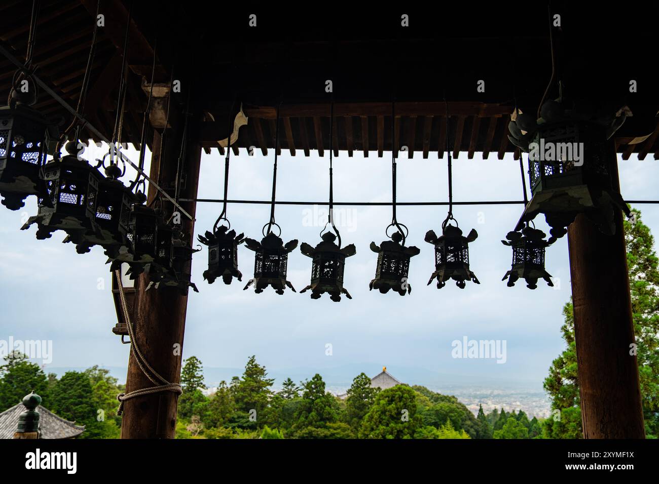 Todaiji Nigatsudo February Hall temple in Nara, Japan Stock Photo - Alamy