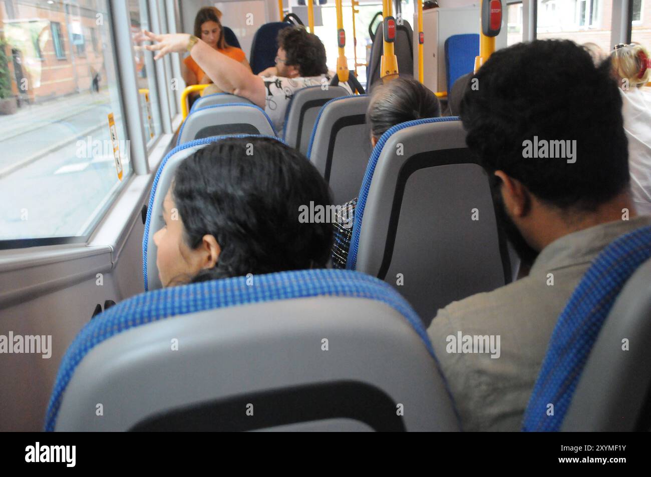 Copenhagen/ DenmarK/30 August 2024/Asian bus passengers in danish ...