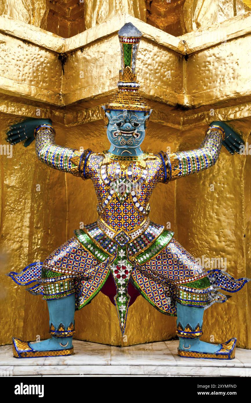 Statue of giant guardian in wat phra kaew, bangkok, thailand Stock ...