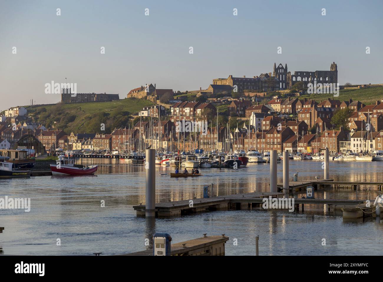Whitby, North Yorkshire, England, UK, May 09, 2016: View over the ...