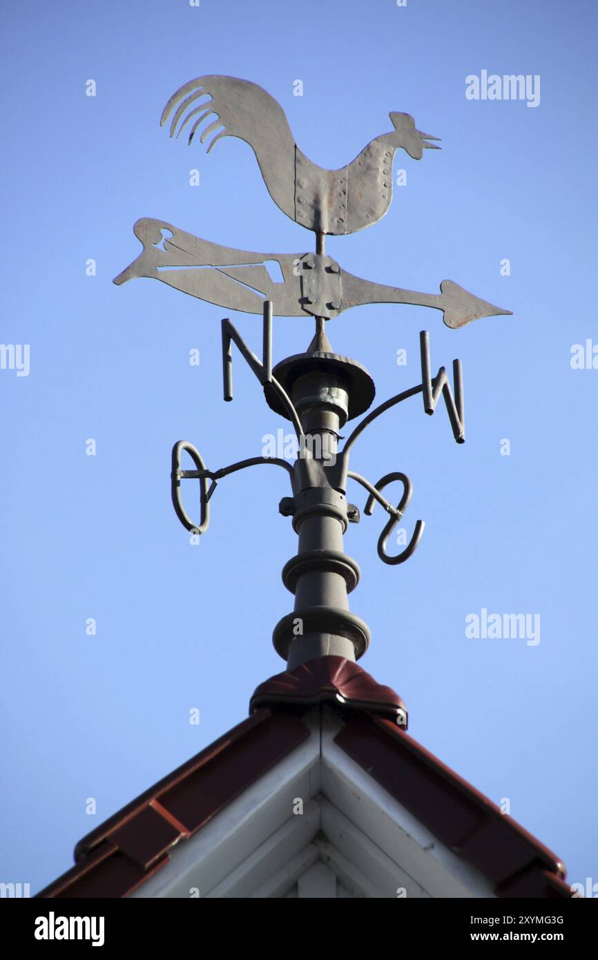 Weathercock on a roof in Lothe Stock Photo - Alamy