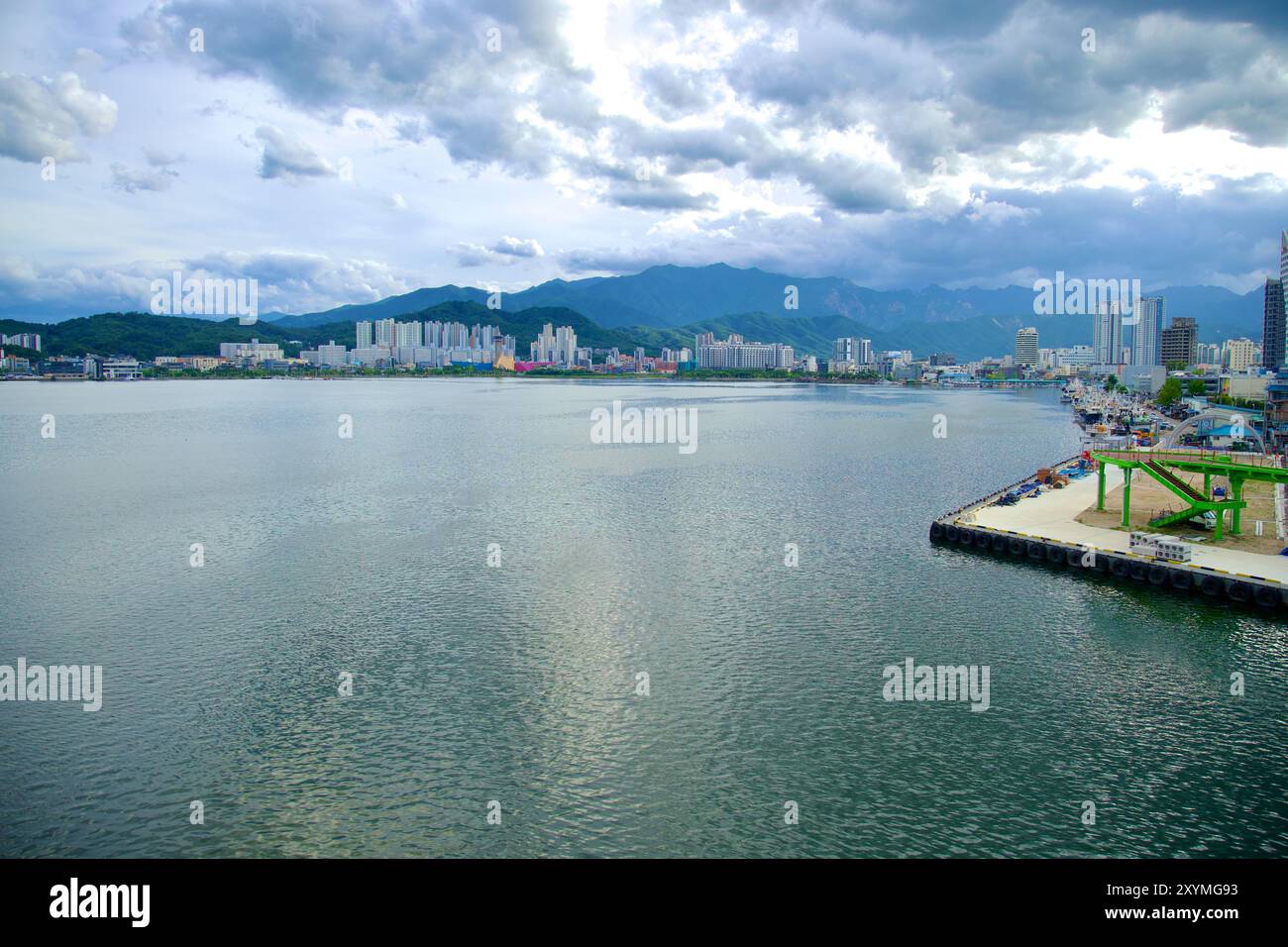 Sokcho, South Korea - July 28th, 2024: A wide panoramic view of Sokcho ...
