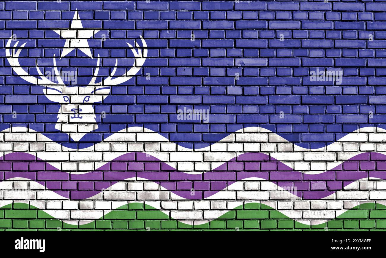 Flag of Exmoor painted on brick wall Stock Photo - Alamy