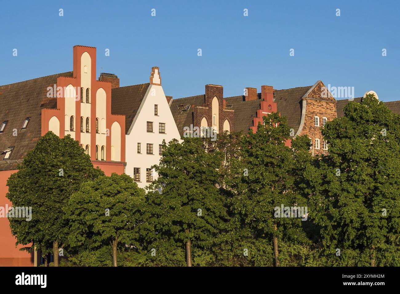 View of historic buildings in Rostock Stock Photo - Alamy