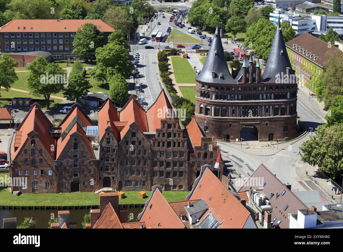 The Holsten Gate in Luebeck Stock Photo - Alamy