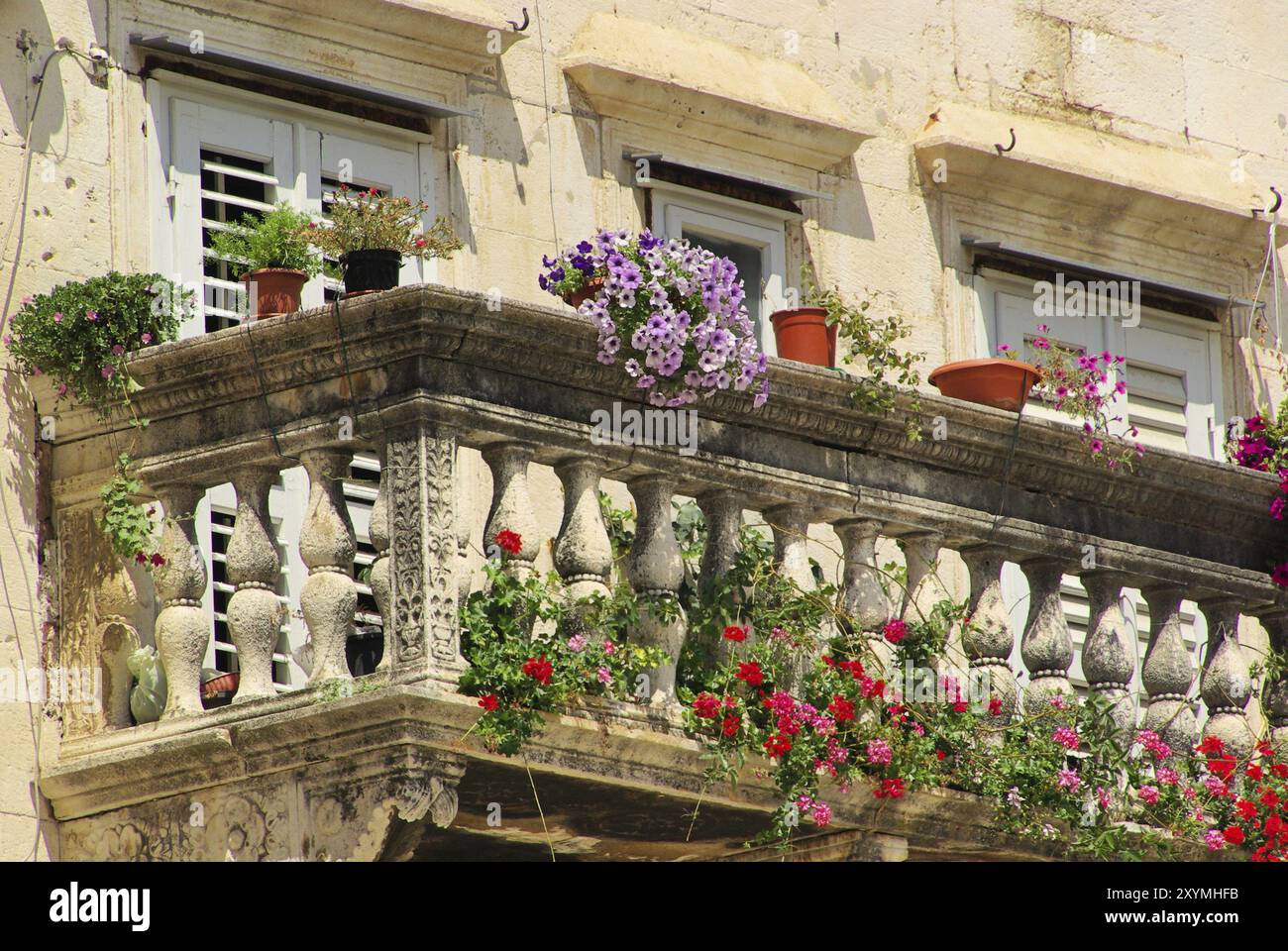 Split balcony, split balcony Stock Photo - Alamy