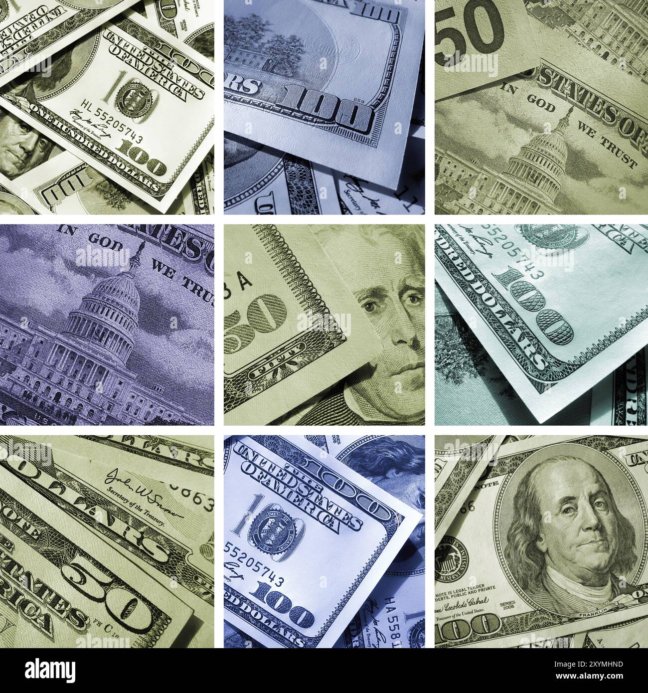 Money note collage hi-res stock photography and images - Alamy