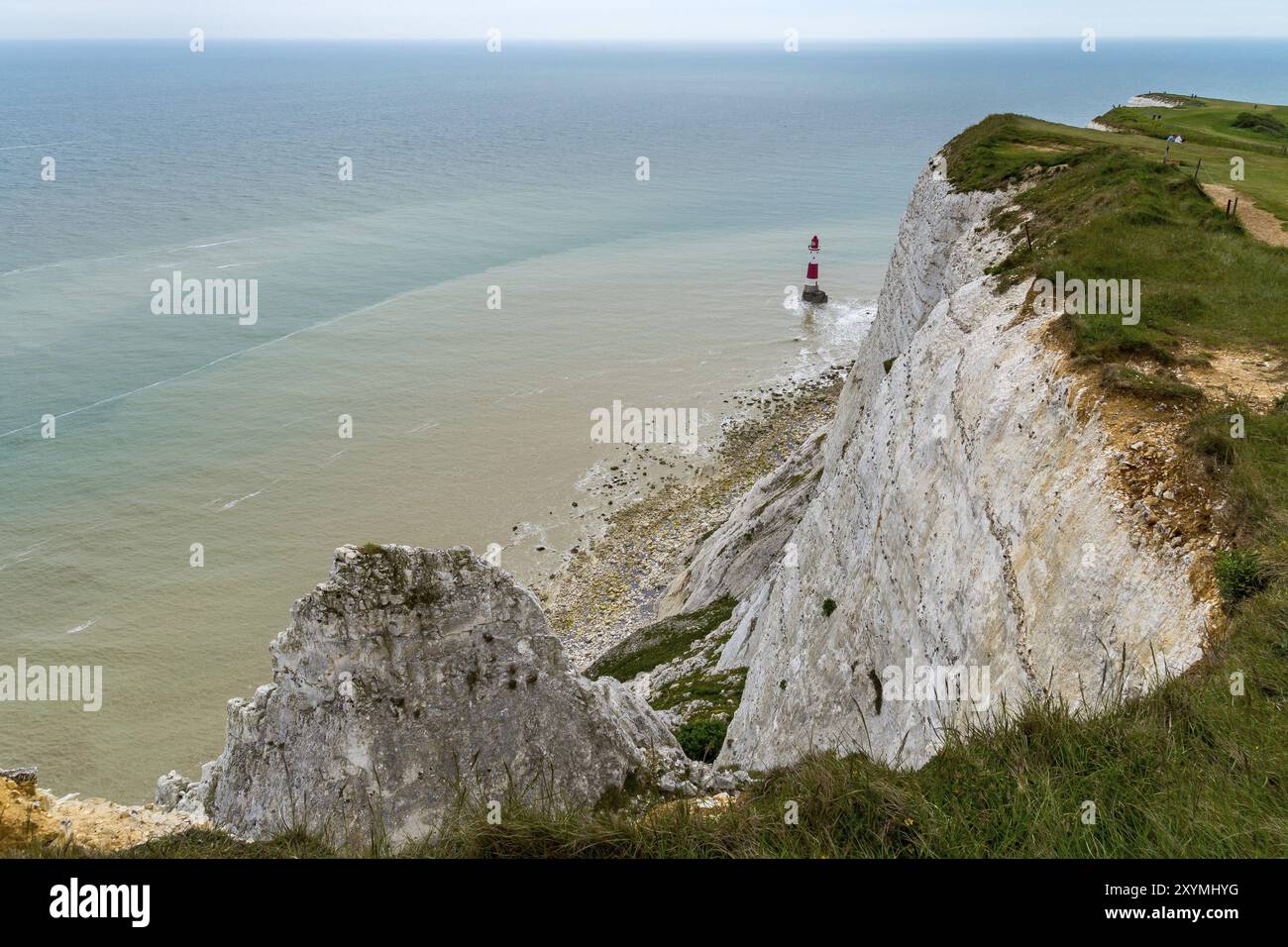The Beachy Head Lighthouse and Cliff, near Eastbourne, East Sussex ...
