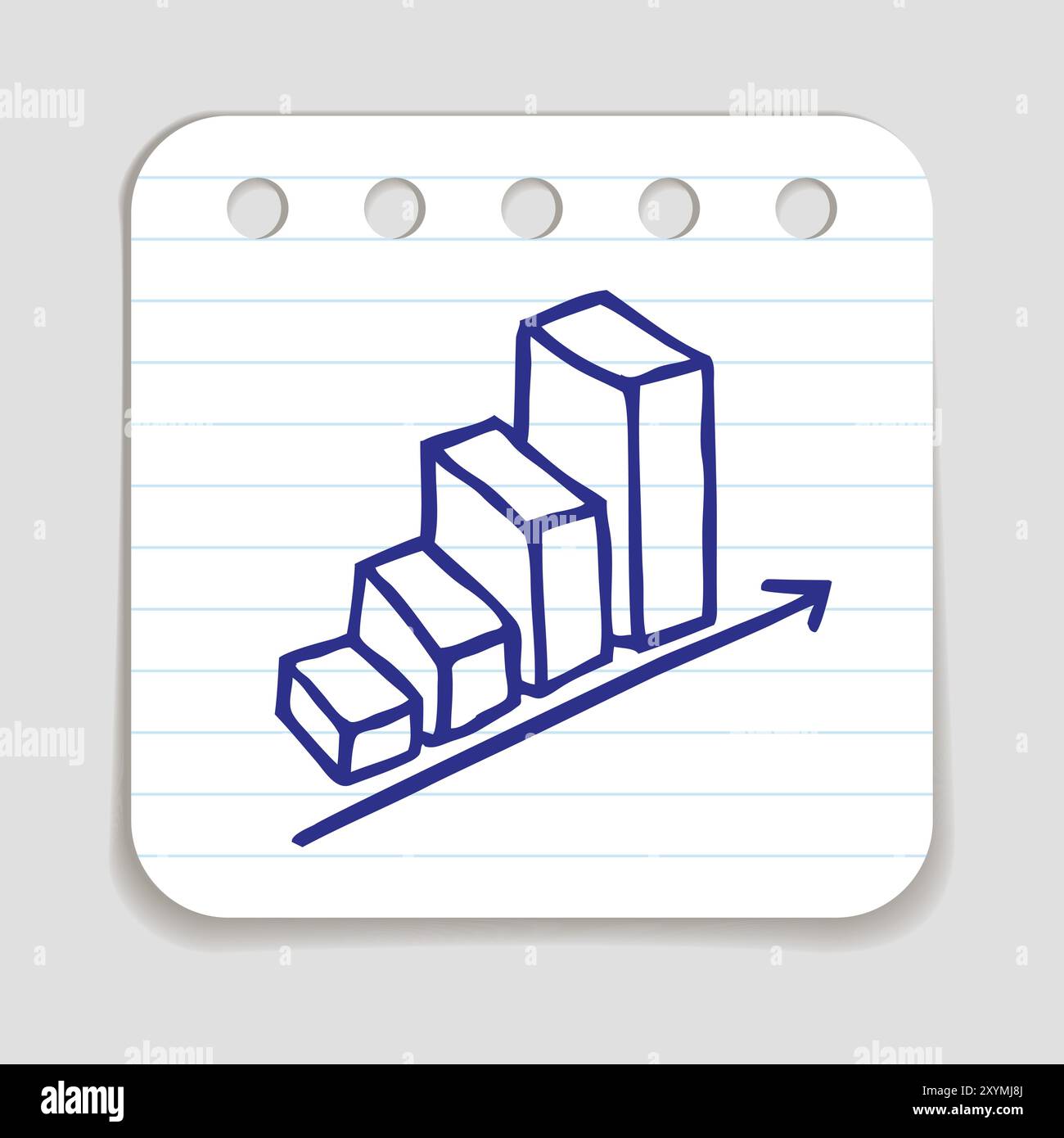 Doodle graph chart hand drawn with blue pen Stock Vector Image & Art ...