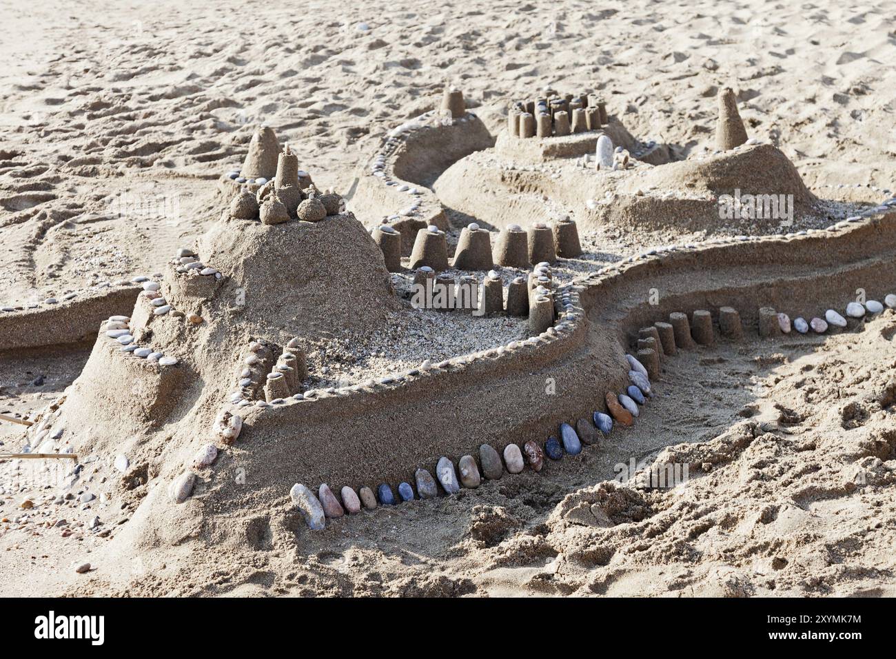 Sandcastle, summer vacations castle on sea sand beach Stock Photo - Alamy
