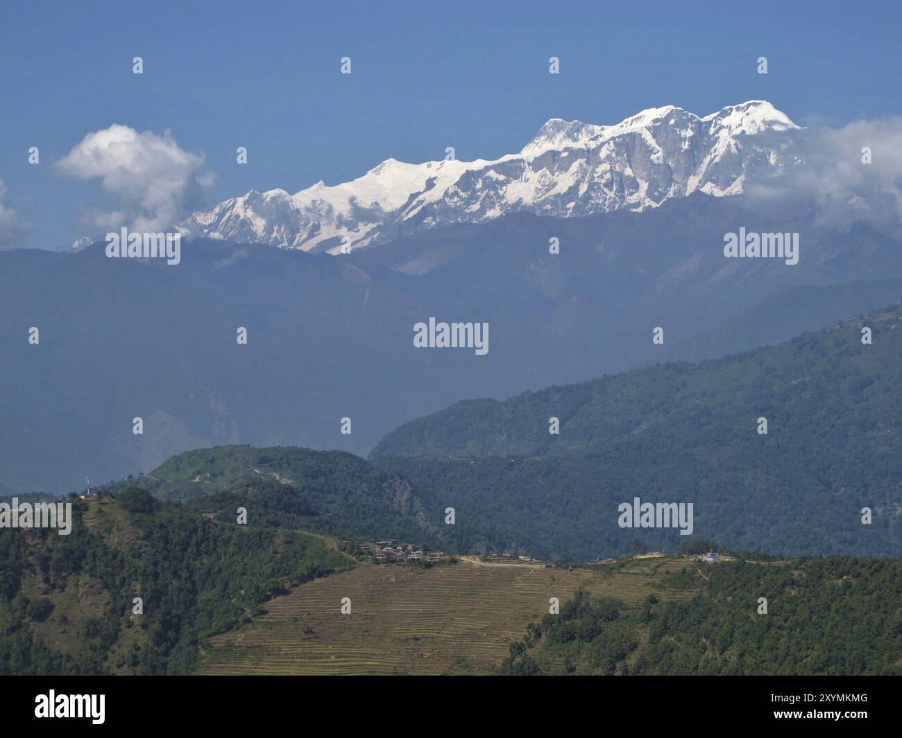 Village Maling And Annapurna Range, Nepal, Asia Stock Photo - Alamy