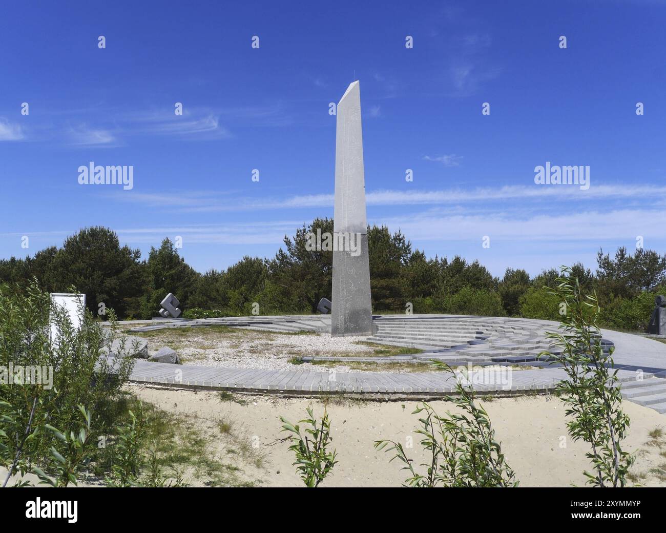 Sundial and calendar on the Parnidden dune Stock Photo - Alamy