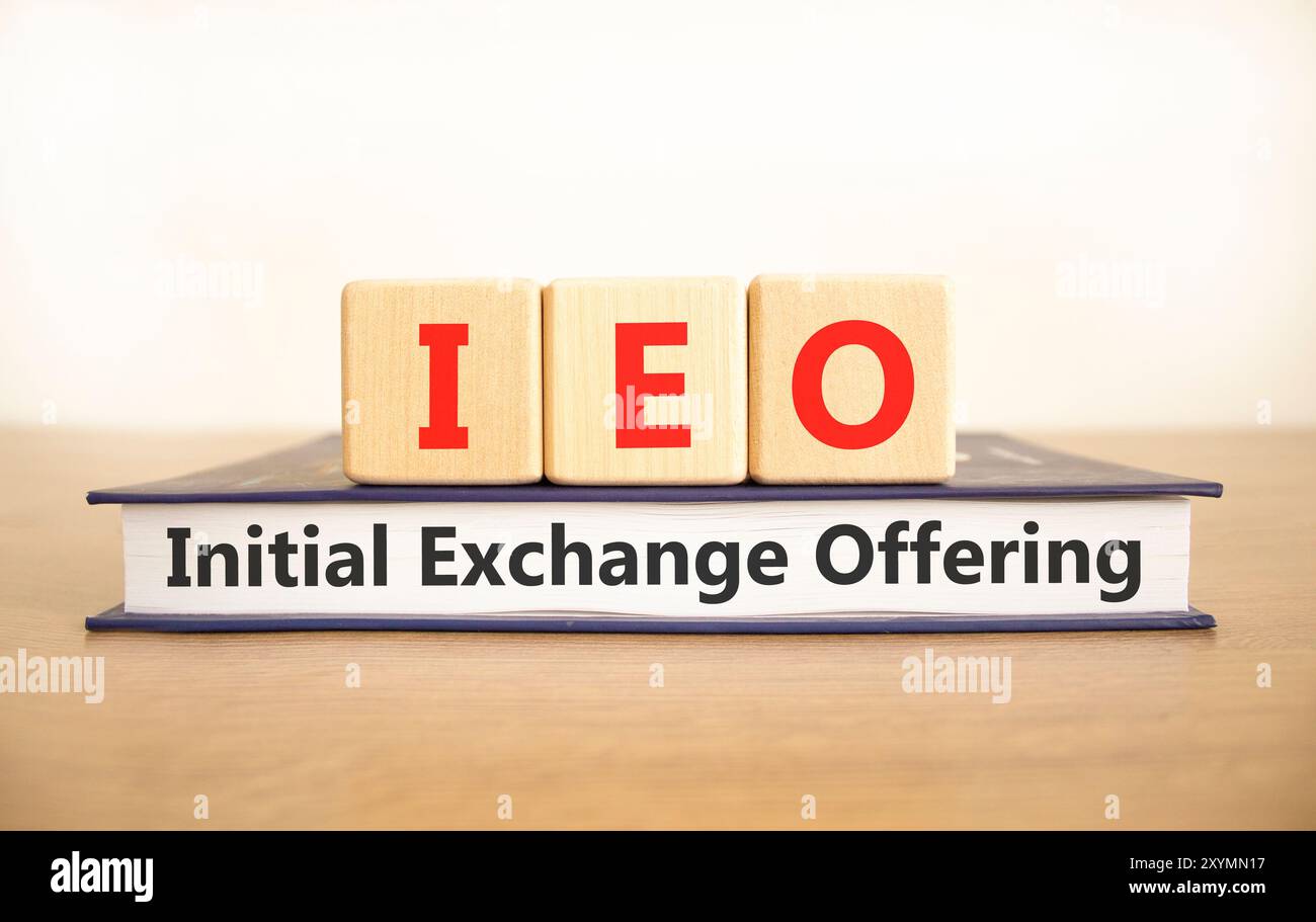 IEO initial exchange offering symbol. Concept words IEO initial ...