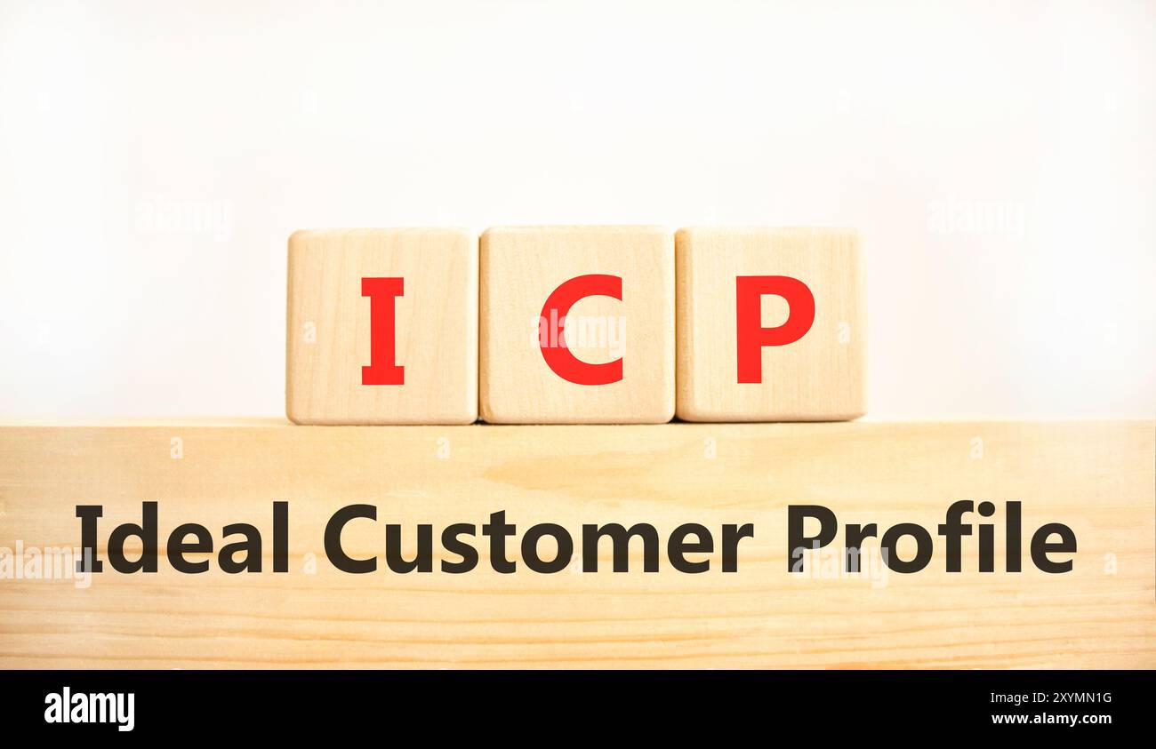 ICP ideal customer profile symbol. Concept words ICP ideal customer ...