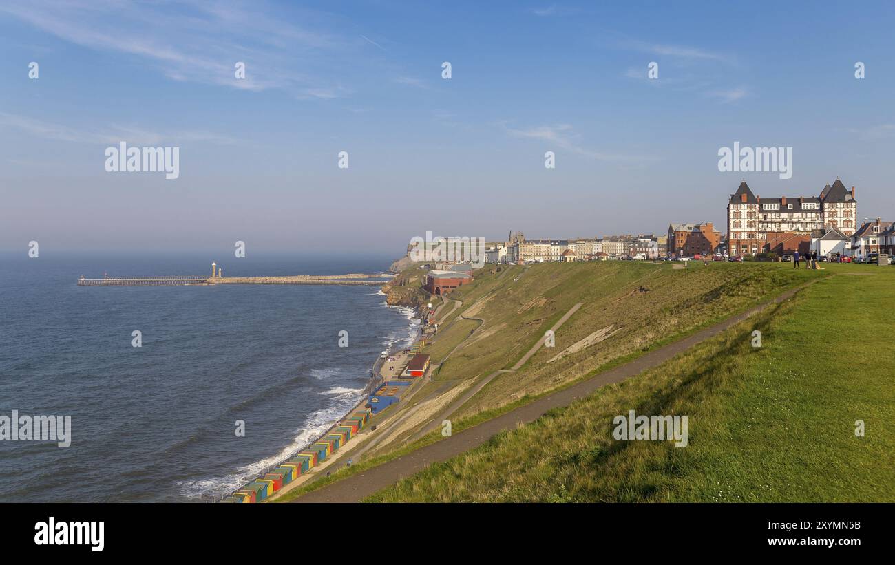 Whitby, North Yorkshire, England, UK, May 08, 2016: View over the ...