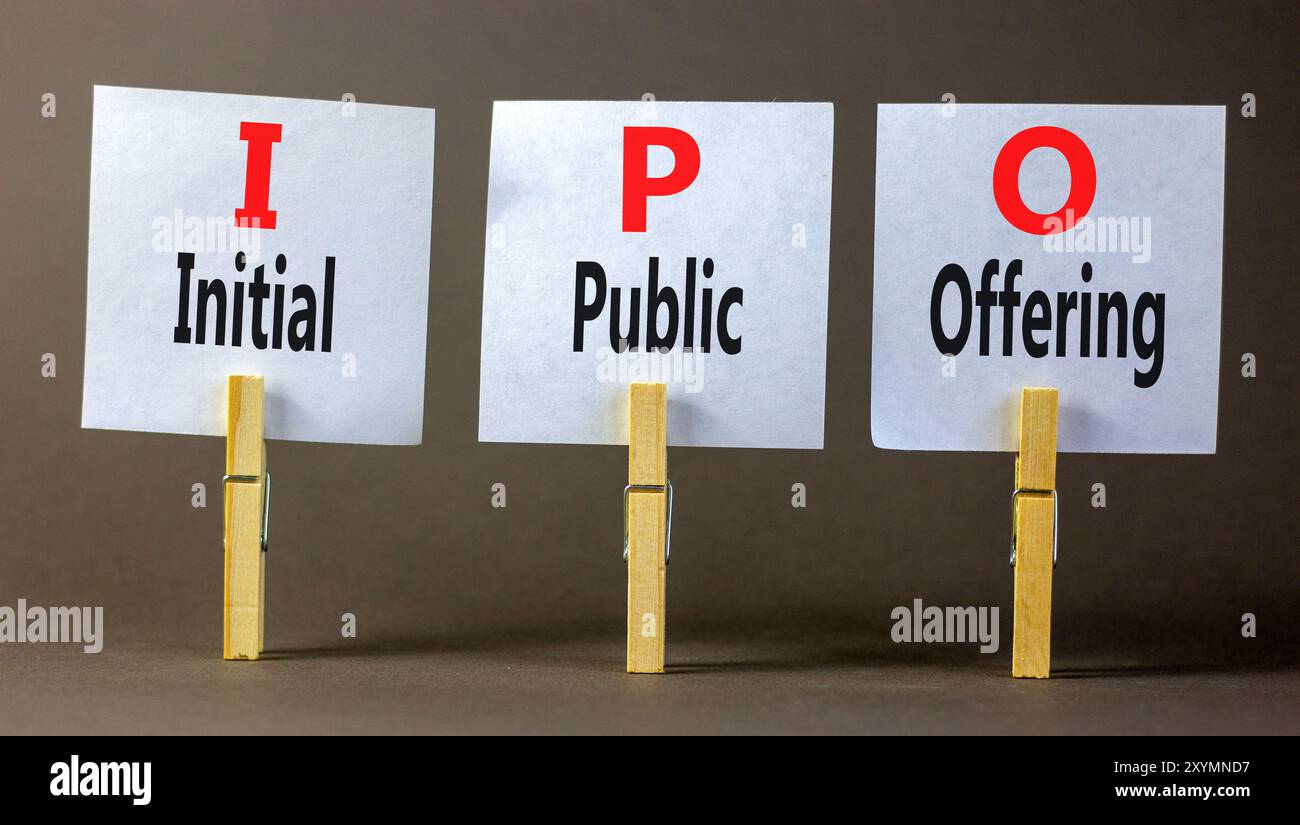 IPO initial public offering symbol. Concept words IPO initial public ...