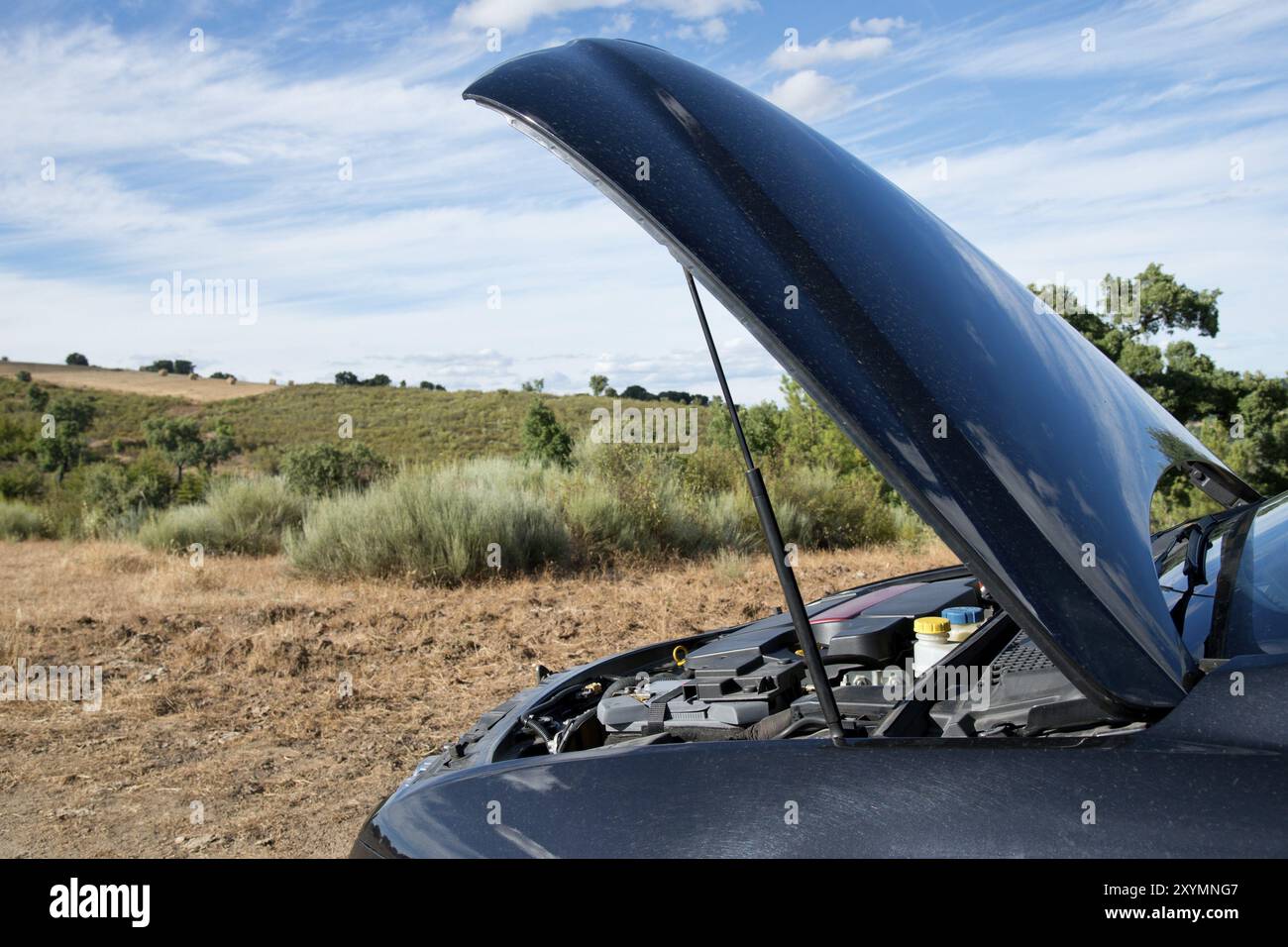 Car hood open side view hi-res stock photography and images - Alamy