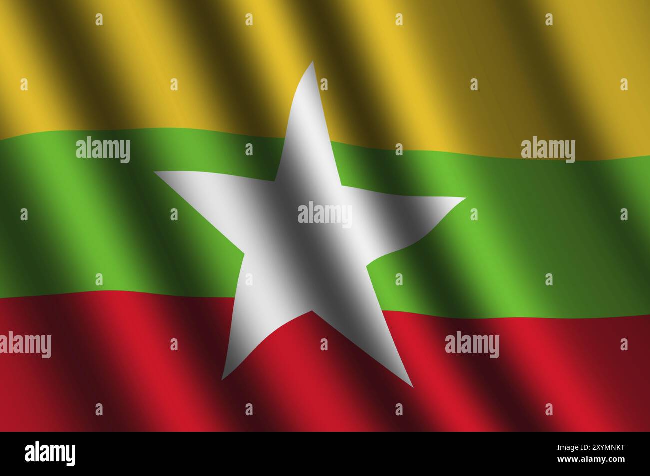 Wave myanmar flags hi-res stock photography and images - Alamy