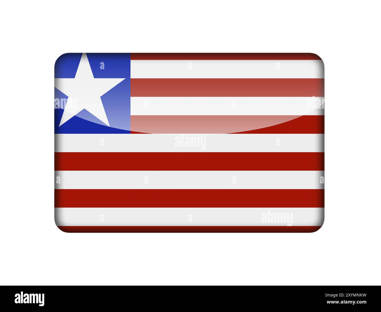 The Liberian flag in the form of a glossy icon Stock Photo - Alamy
