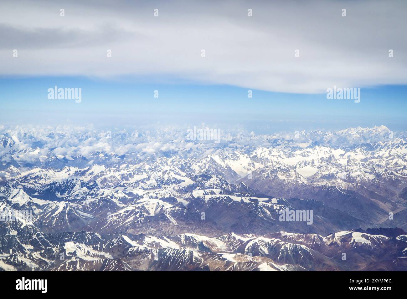Mountains of the Himalayas, aerial view Stock Photo - Alamy