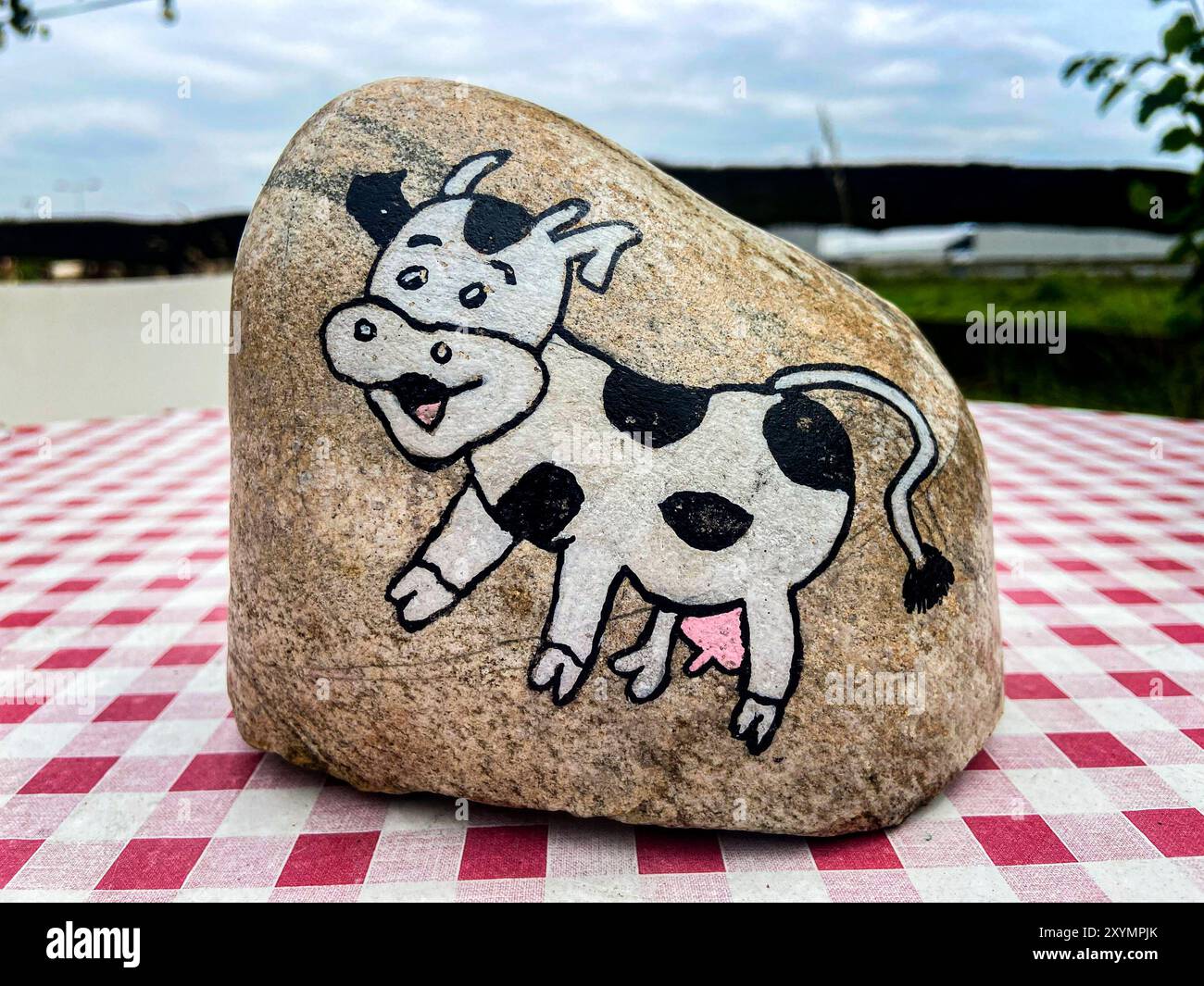 Cattle & Cow Drawing on Stone. Cattle & Cow Drawing on Stone on a ...