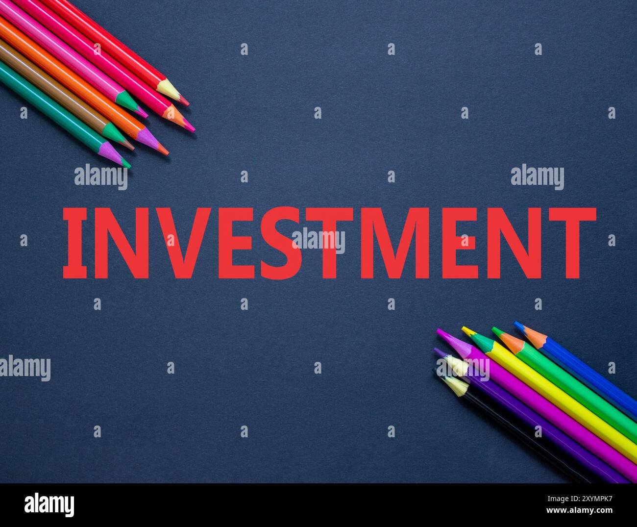 Investment symbol. Concept word Investment on beautiful black paper ...