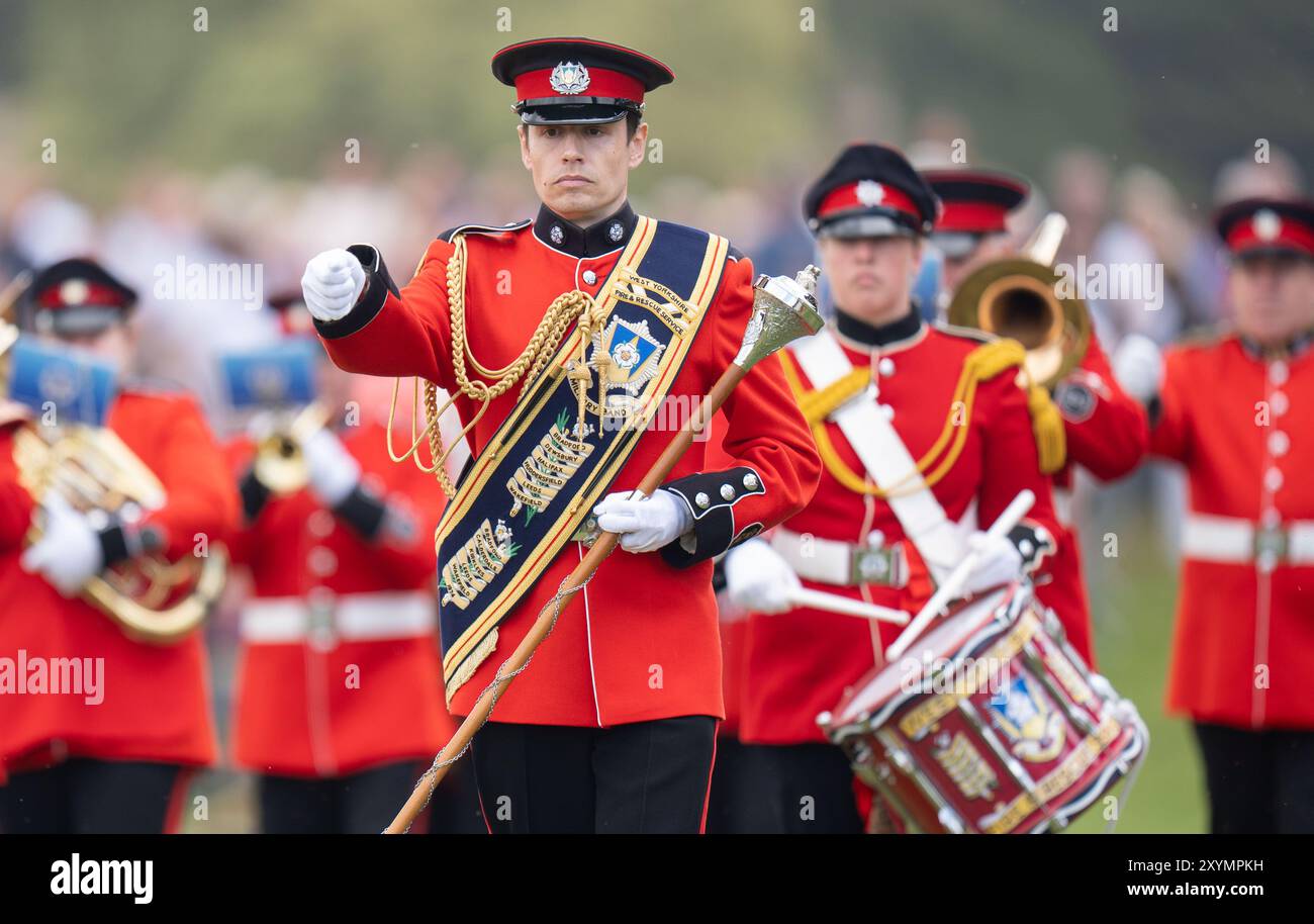 Members of the West Yorkshire Fire & Rescue Service Band at Chatsworth ...
