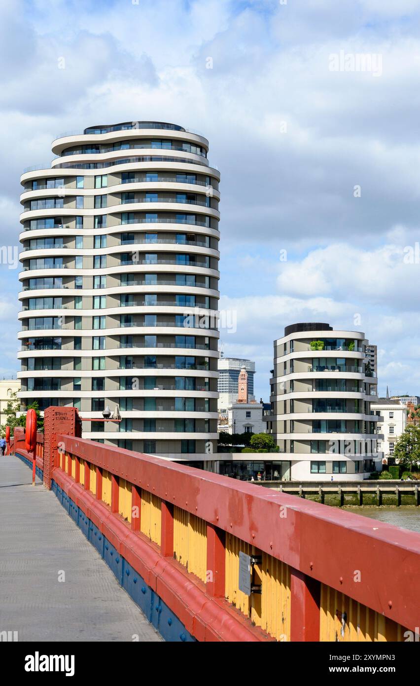 London, UK. Riverwalk apartment building (Stanton Williams - 2015) at ...