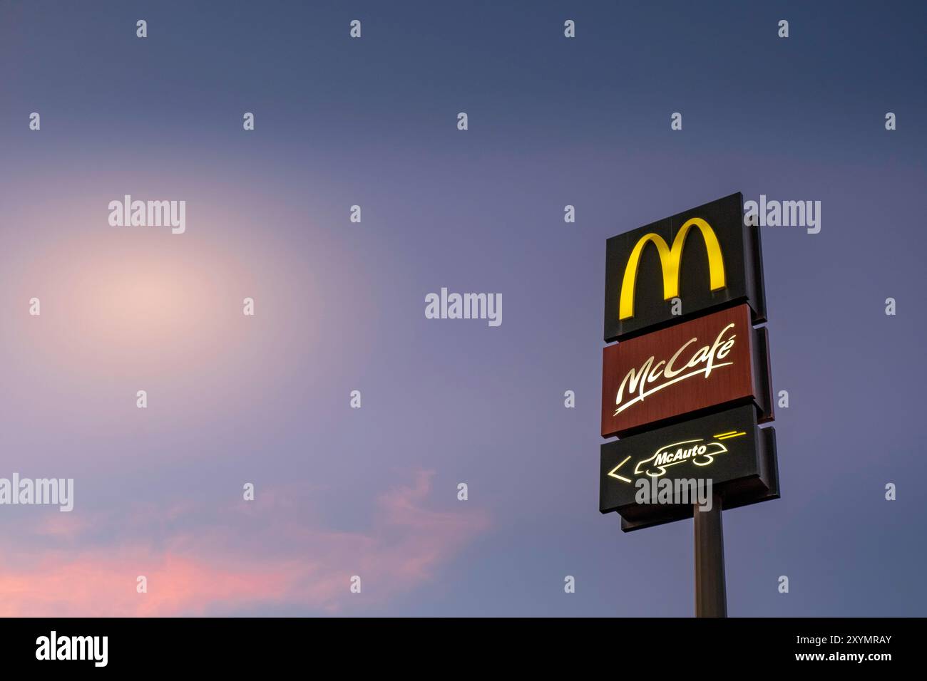 Finestrat, Spain - August 28, 2024: McDonald's Restaurant logo ...