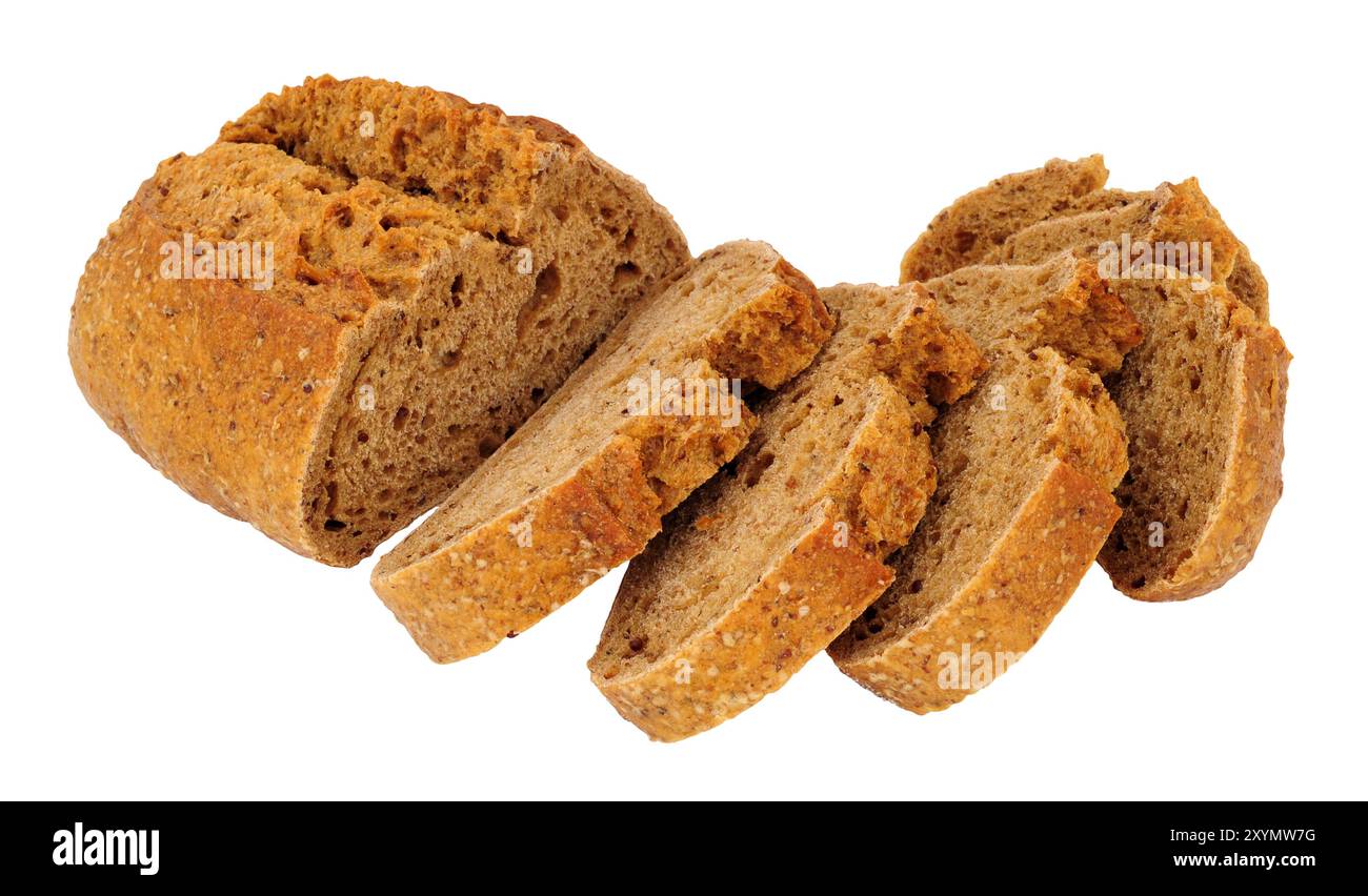 Stone baked sourdough crusty bread bloomer loaf with red rye ...