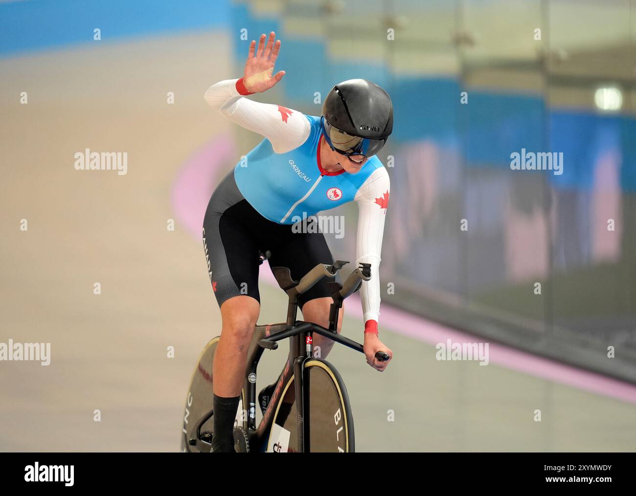 Canada's Keely Shaw celebrates winning the Women's C4 3000m Individual ...