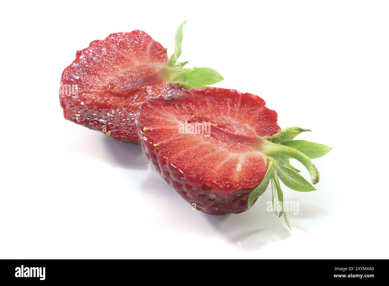 Strawberries half cut fruits Cut Out Stock Images & Pictures - Alamy