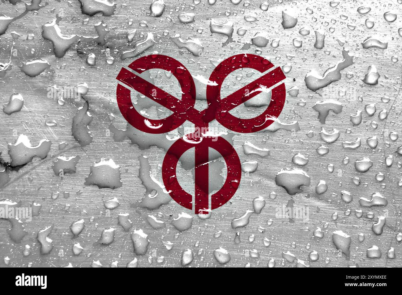 Flag of Soka with rain drops Stock Photo - Alamy