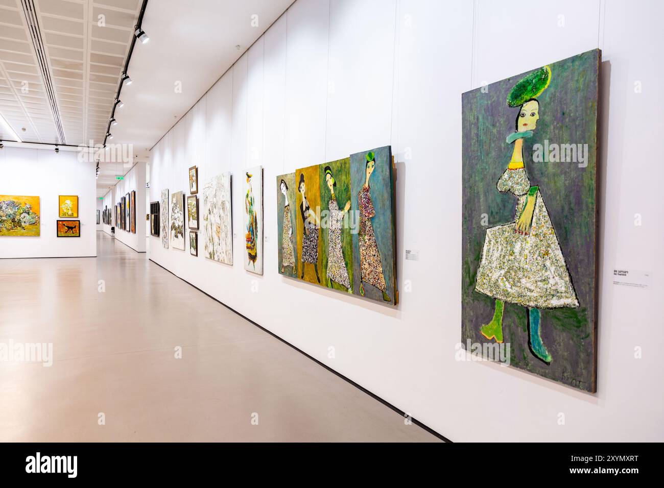 Tbilisi, Georgia - 14 AUG, 2024: Artworks by Georgian artists displayed ...