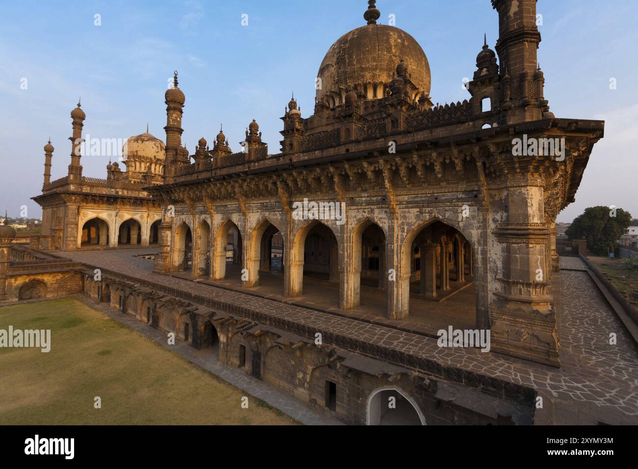 The rear of the beautiful Ibrahim Roza mausoleum in Bijapur, India, the ...