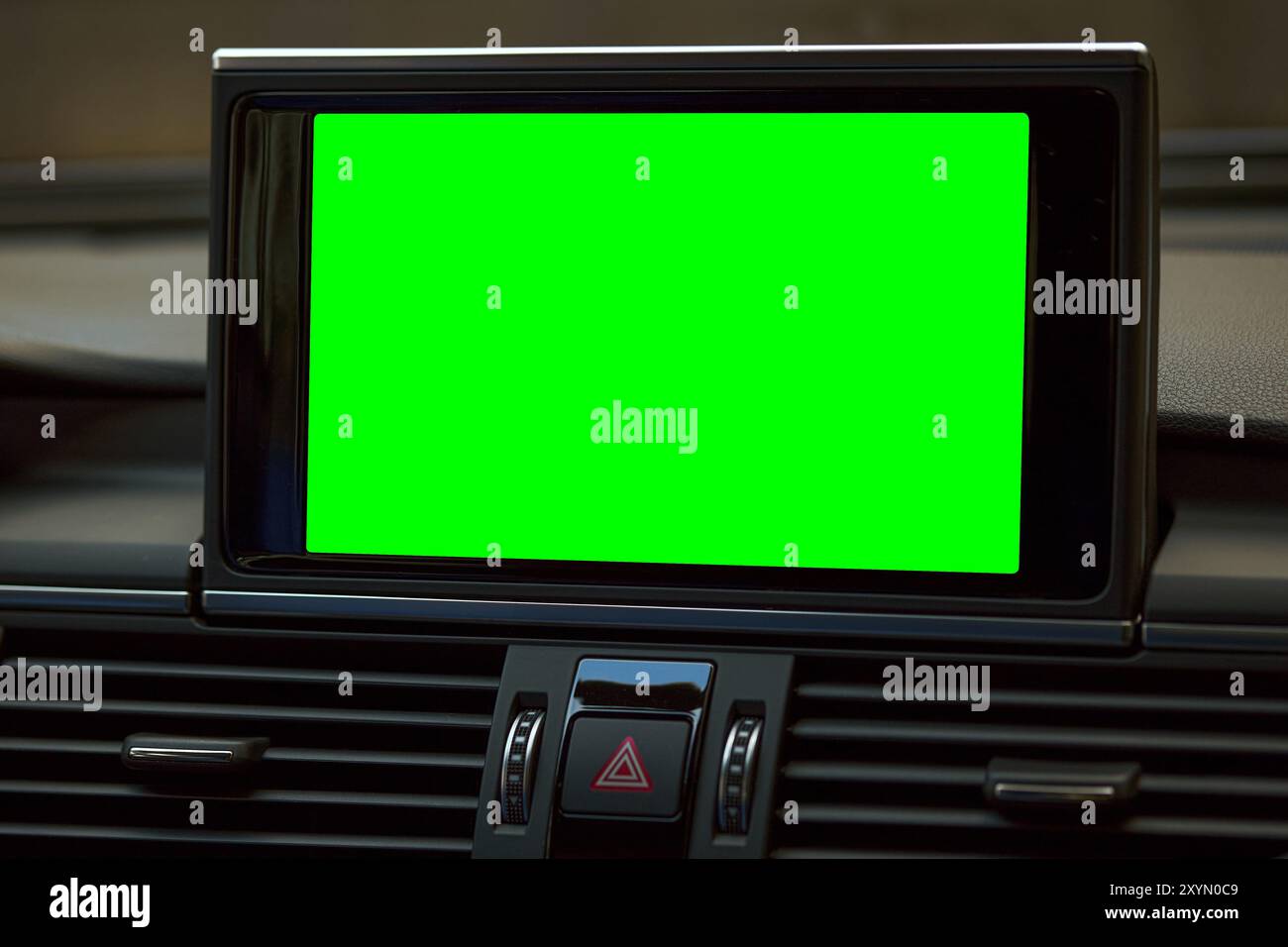 Monitor in car isolated blank screen for navigation maps and GPS ...