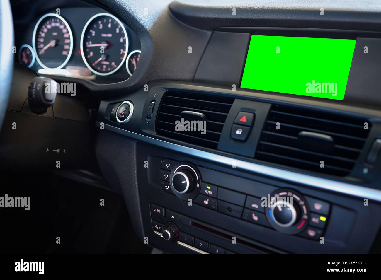 Monitor in car isolated blank screen for navigation maps and GPS ...