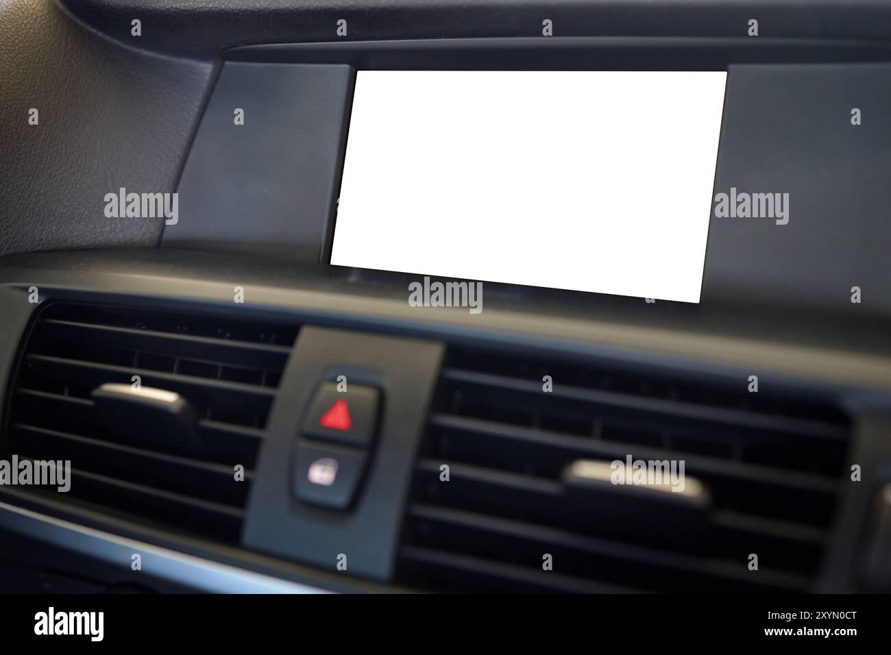 Monitor in car isolated blank screen for navigation maps and GPS ...