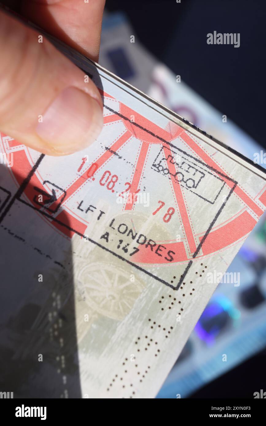 Post Brexit stamps in passports for travel to the Schengen zone, which ...