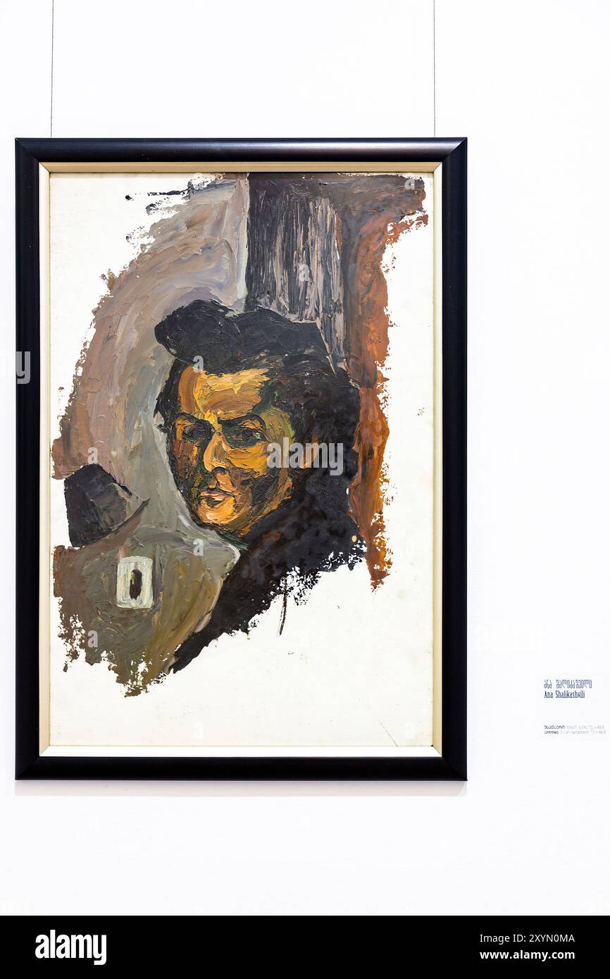 Tbilisi, Georgia - 14 AUG, 2024: Artworks by Georgian artists displayed ...