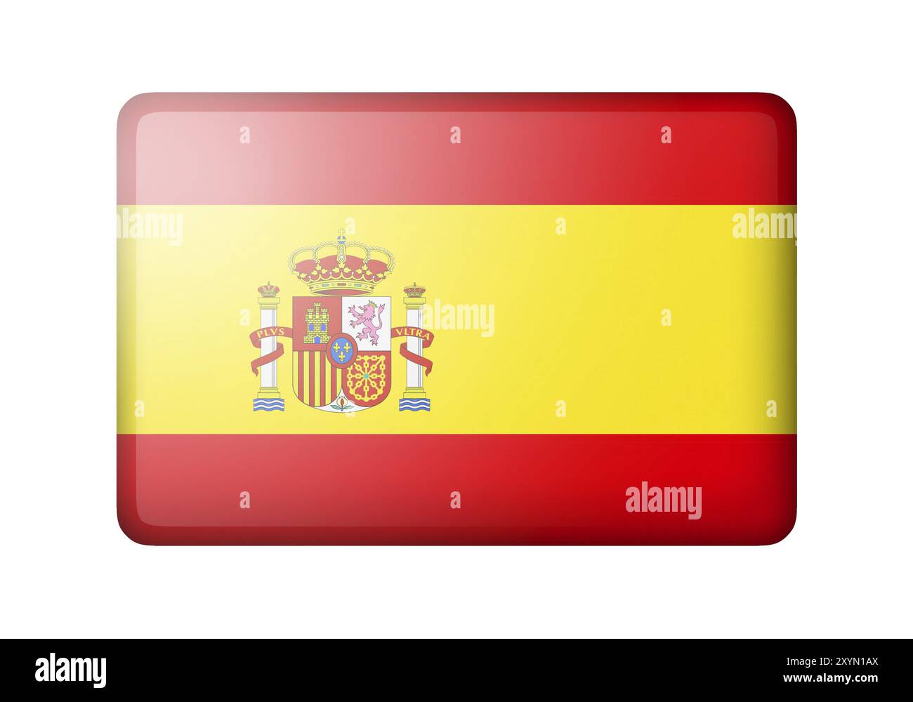 Spanish flag isolated icon hi-res stock photography and images - Alamy