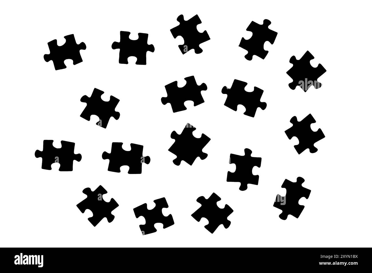 Jigsaw puzzle piece connection solution concept Stock Photo - Alamy