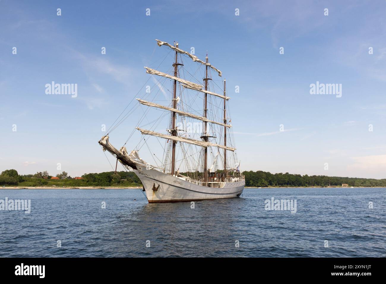 Sailing ship, barque Artemis. Sailing ship Artemis Stock Photo - Alamy