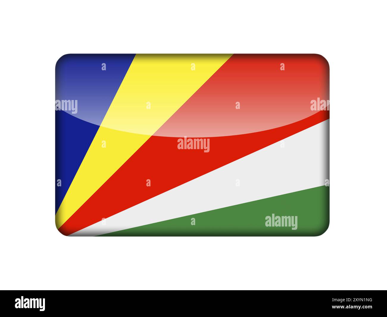 The Seychelles flag in the form of a glossy icon Stock Photo - Alamy