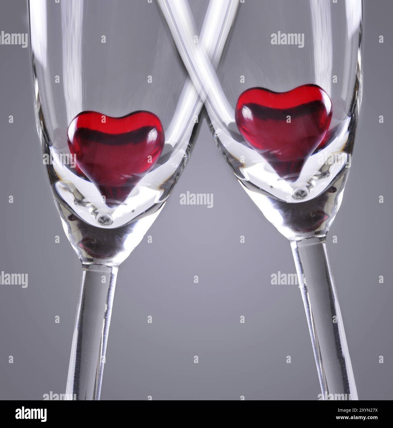 Empty champagne glass heart symbol hi-res stock photography and images ...