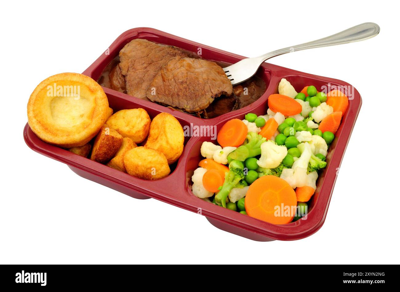 Roast beef ready meal with sliced silverside beef, gravy, roast ...